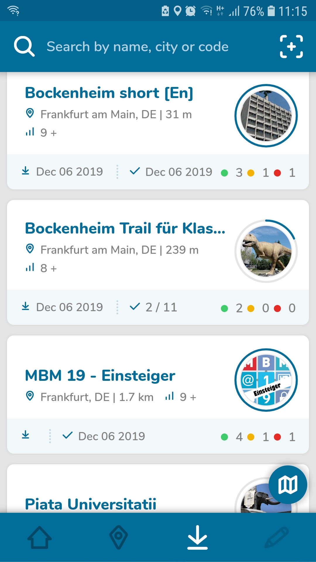 New Features of the MathCityMap app | MathCityMap